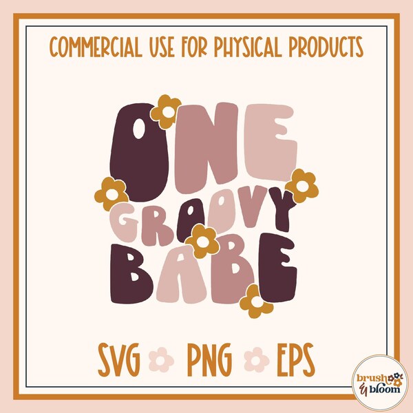 One Groovy Babe Svg - Etsy