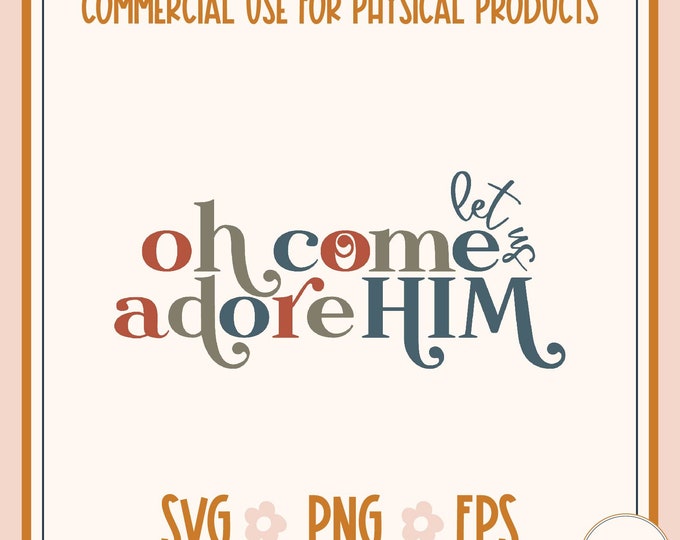 Oh Come Let Us Adore Him Christmas Tree SVG - Etsy Canada