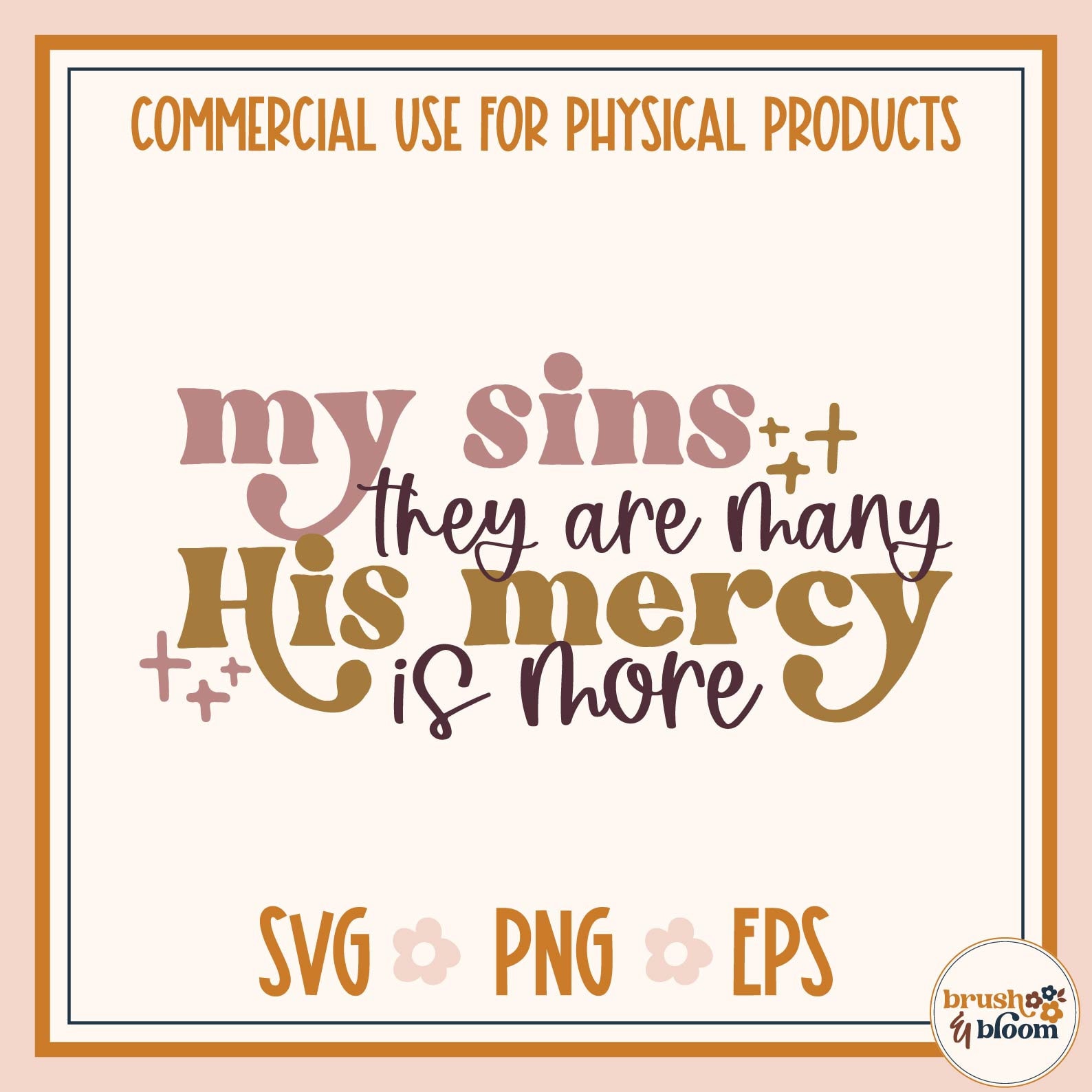 My Sins They Are Many, His Mercy is More SVG - His Mercy is More Png ...