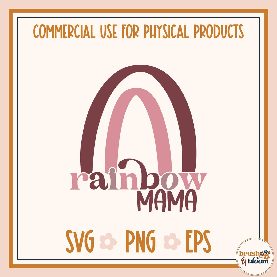 Rainbow Mama SVG - Rainbow Mama PNG - Mama Rainbow SVG - Rainbow Mom ...