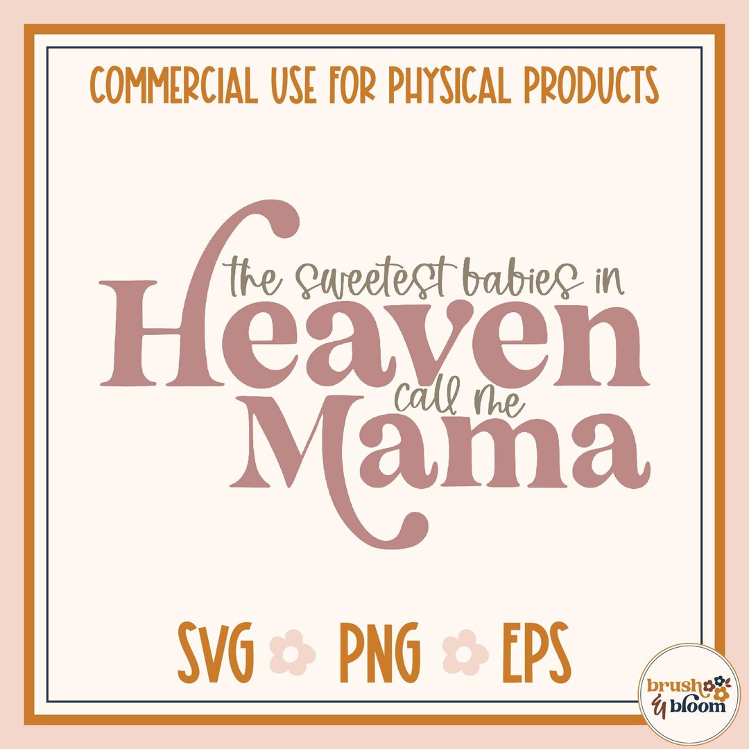 Babies in Heaven Call Me Mama SVG - Angel Babies SVG - Baby Angels SVG ...