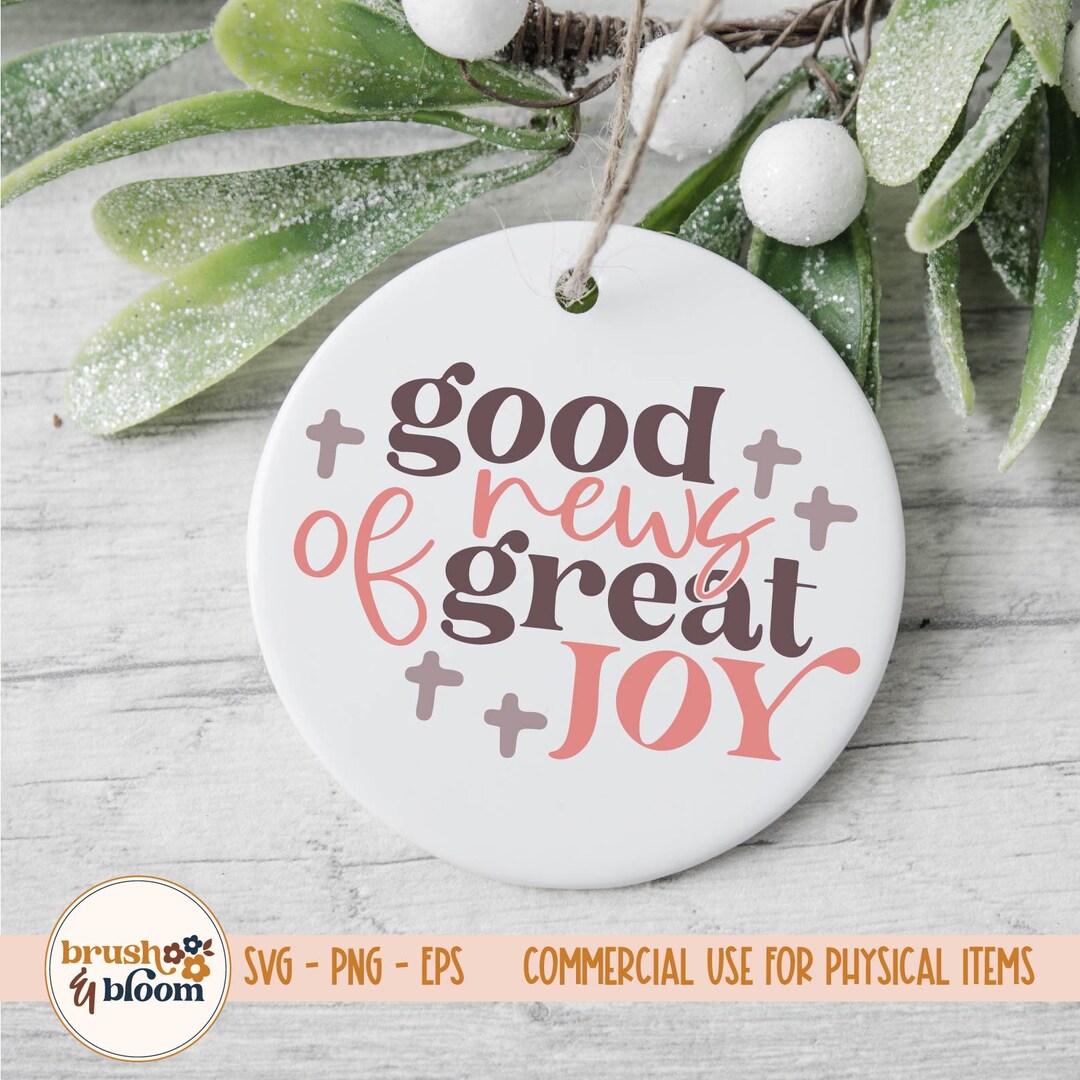 Good News of Great Joy SVG Christian Christmas SVG Luke 2:10 SVG Retro ...