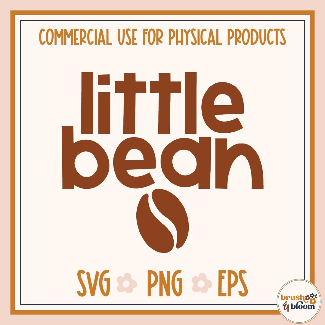 Little Bean SVG - Coffee Baby Svg - Funny Baby Bodysuit Svg - Little ...