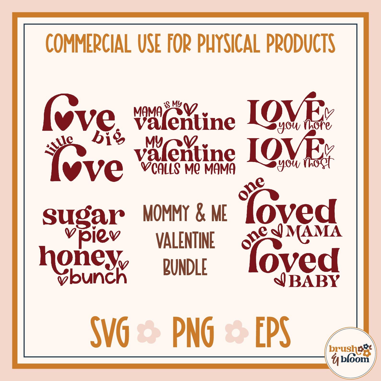 Mommy and Me Valentine's Day SVG Bundle Mama and Mini Valentine's Day ...