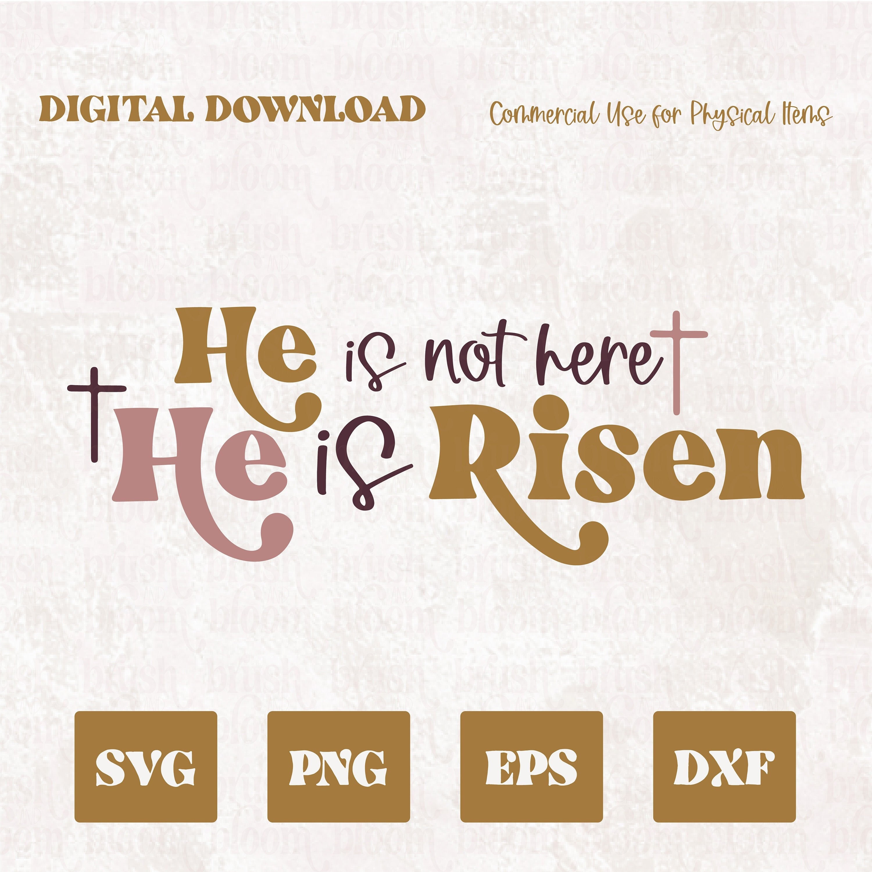 He is Not Here He is Risen SVG He is Risen PNG Easter - Etsy
