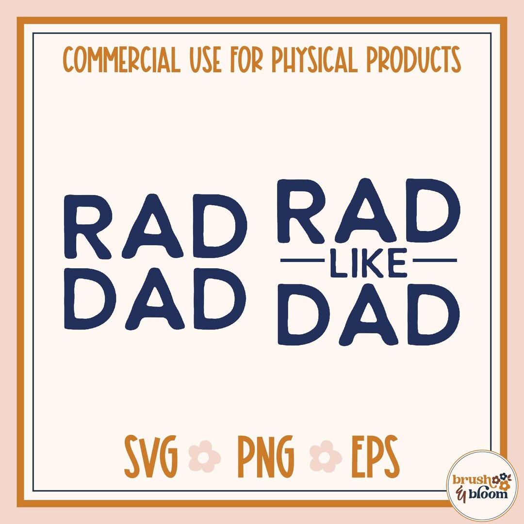 Rad Dad and Rad Like Dad Matching SVG - Dad and Son Matching SVG ...
