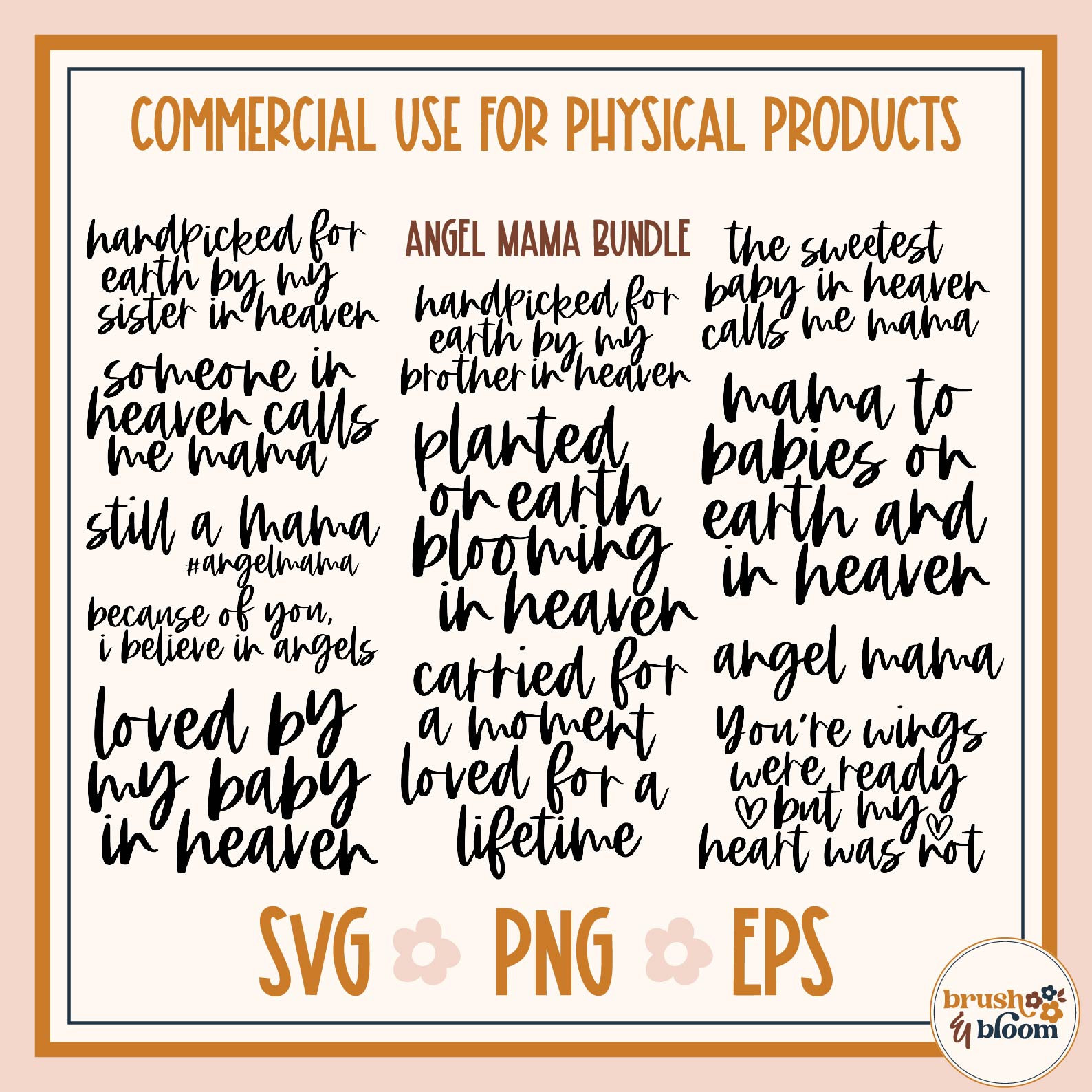 Angel Mama SVG Bundle - Miscarriage SVG Bundle - Baby Loss SVG Bundle ...