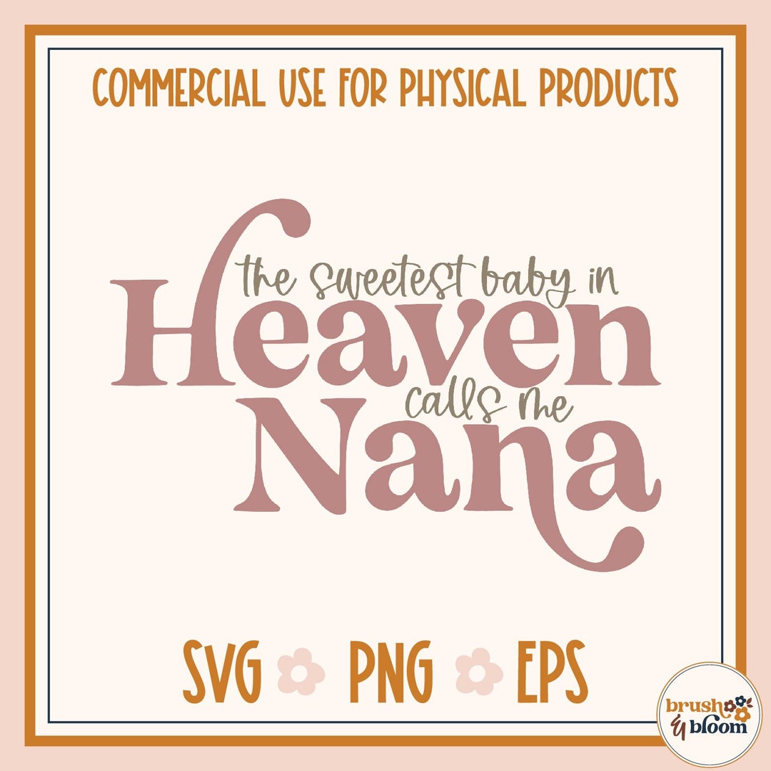 Nana of Baby in Heaven SVG - Angel Babies SVG - Miscarriage Svg ...