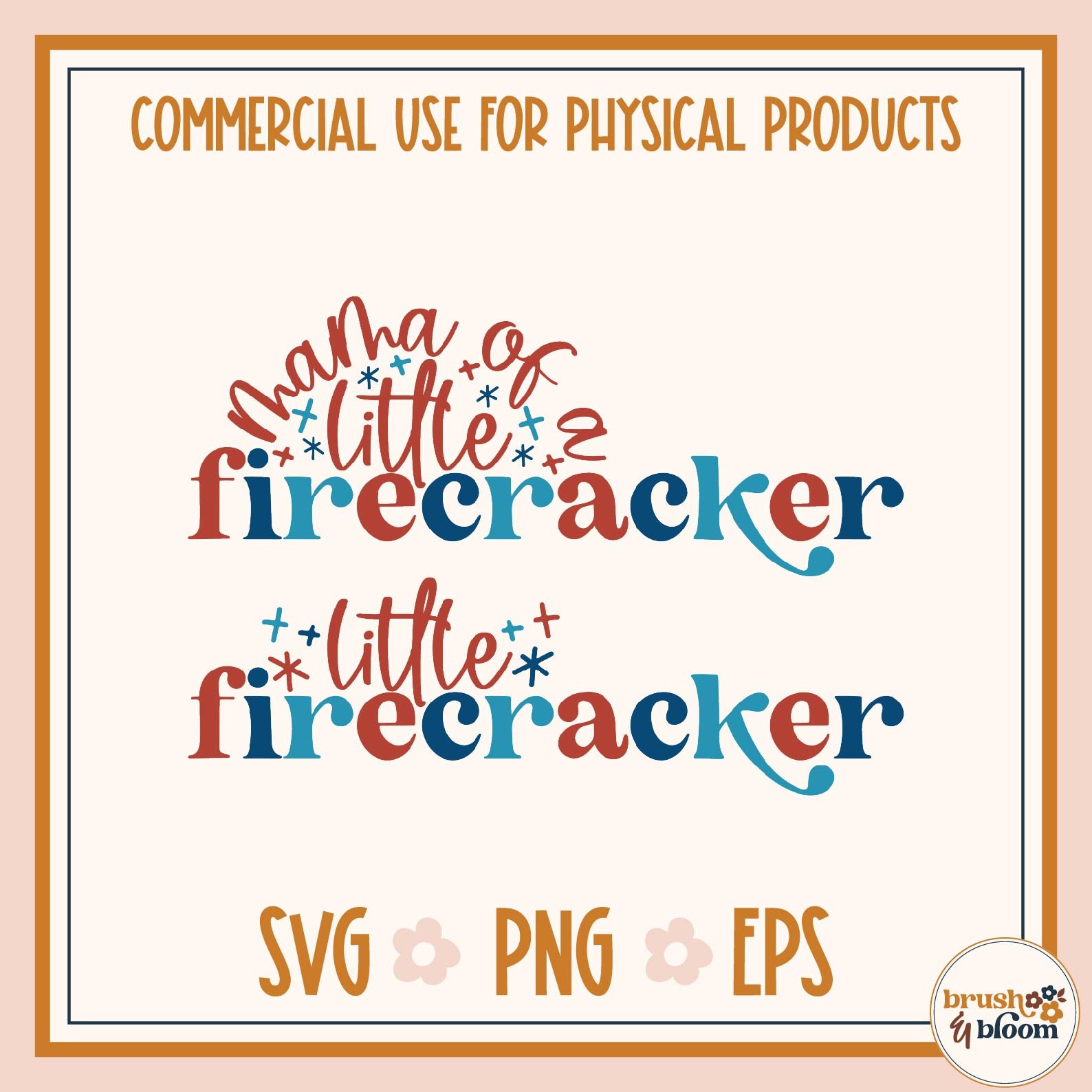 Mama of a Little Firecracker and Little Firecracker SVG Mama - Etsy