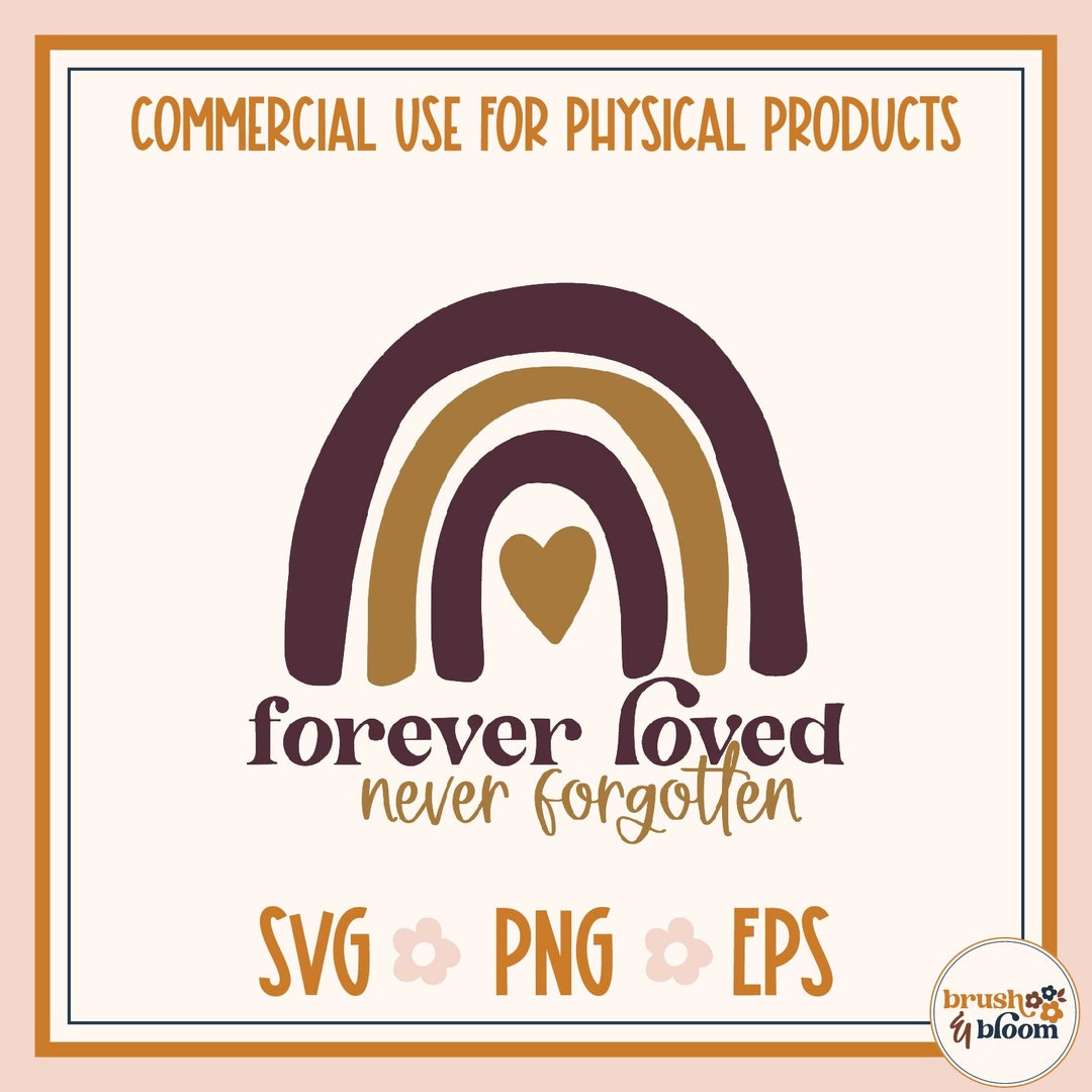 Forever Loved, Never Forgotten SVG - in Loving Memory SVG - Forever ...