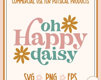 Daisy Flower PNG File Retro Daisy SVG Spring - Etsy UK
