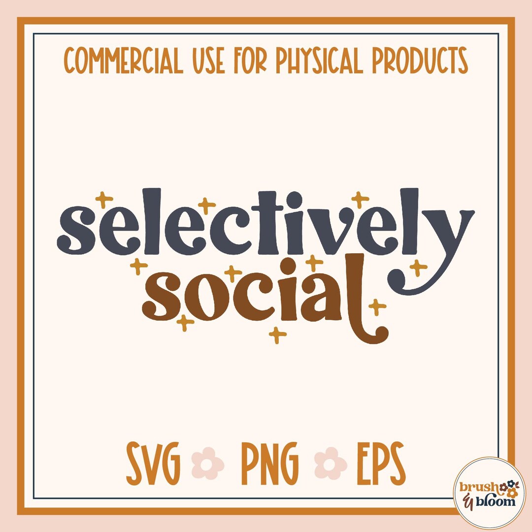 Selectively Social SVG - Introvert SVG - Antisocial Svg - Introvert Png ...