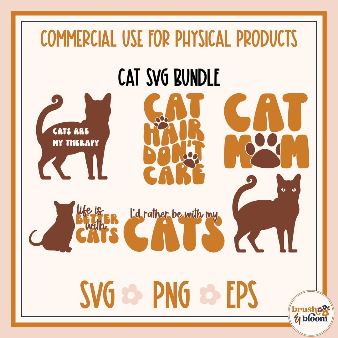 Cat Lady SVG Funny Cat SVG Bundle Cat Mom SVG Png Cat Quotes Svg Crazy ...