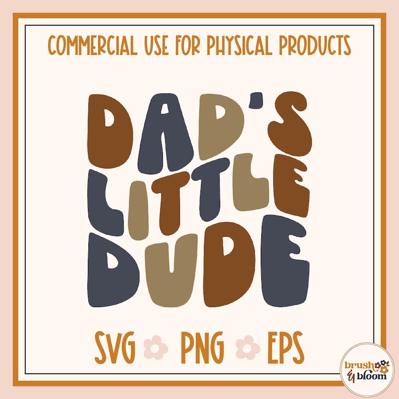 Dad's Little Dude SVG Little Dude SVG Baby Boy SVG Boys Shirt Svg Retro ...