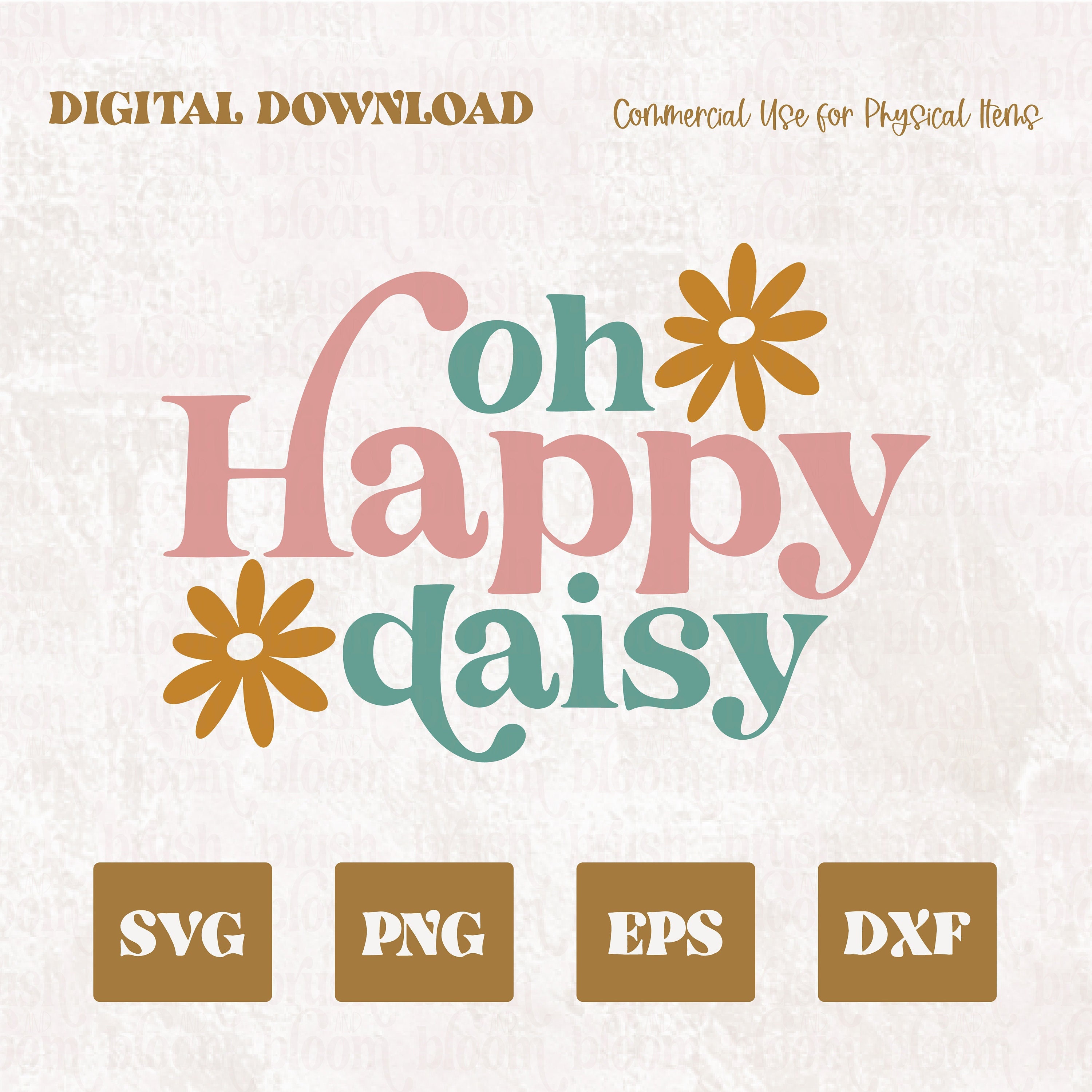 Happy Daisy SVG Retro Daisy Svg Daisy Flower SVG Daisy - Etsy