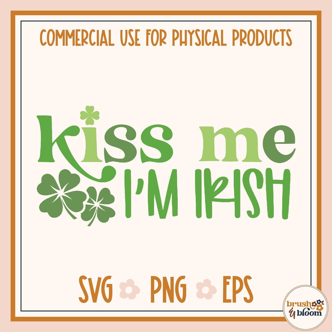 Kiss Me I'm Irish SVG - Retro St Patrick's Day SVG - Shamrock Svg ...