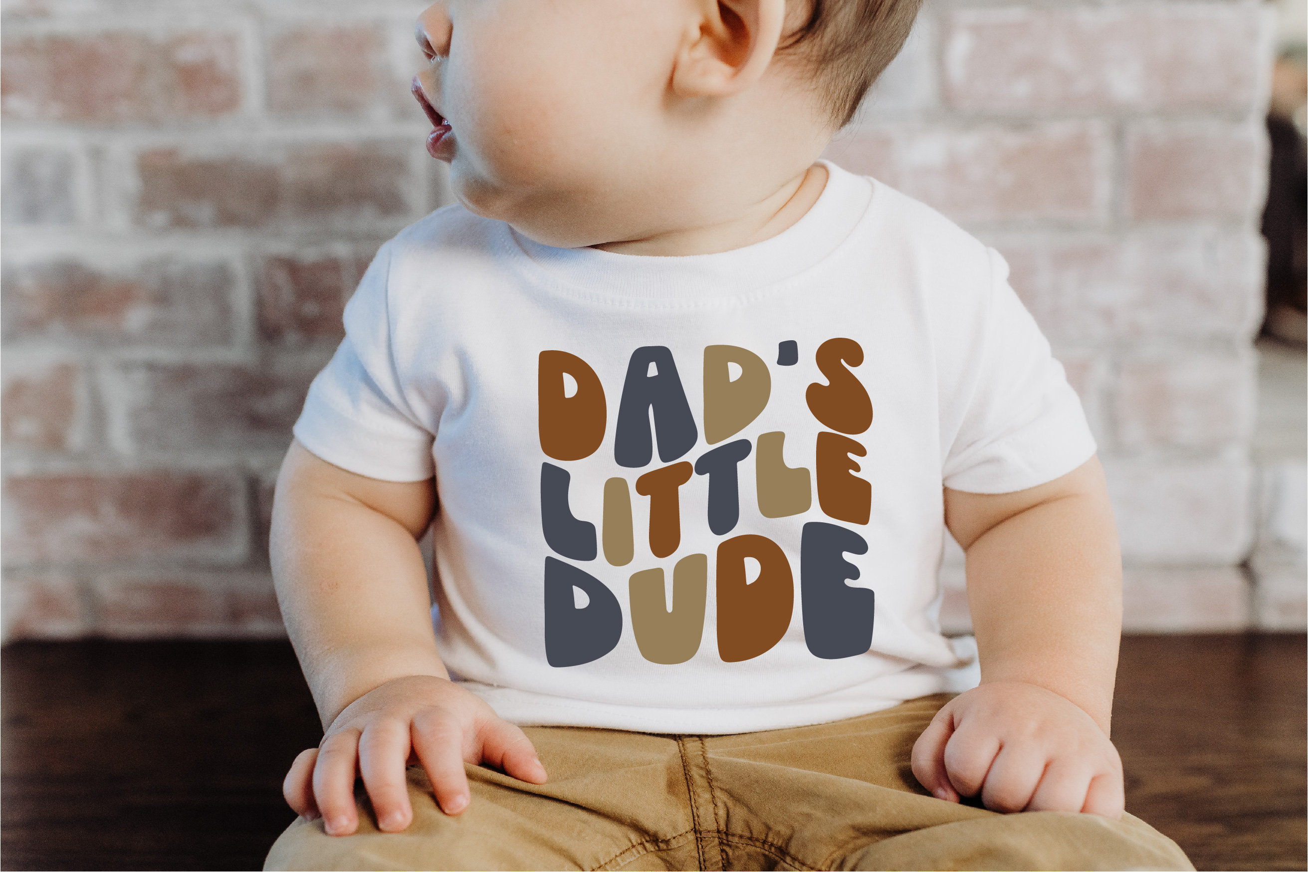 Dad's Little Dude SVG Little Dude SVG Baby Boy SVG Boys Shirt Svg Retro ...