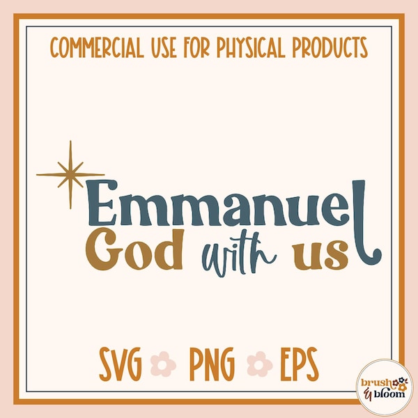 Emmanuel Svg - Etsy