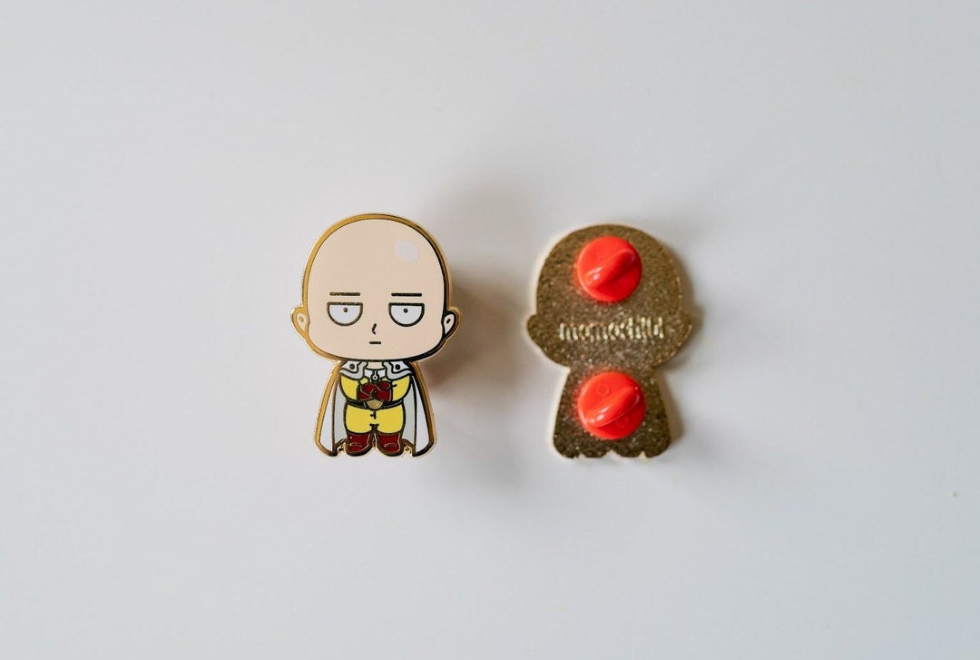 Chibi Bald Hero Enamel Pin | Kawaii Anime Pin - Etsy
