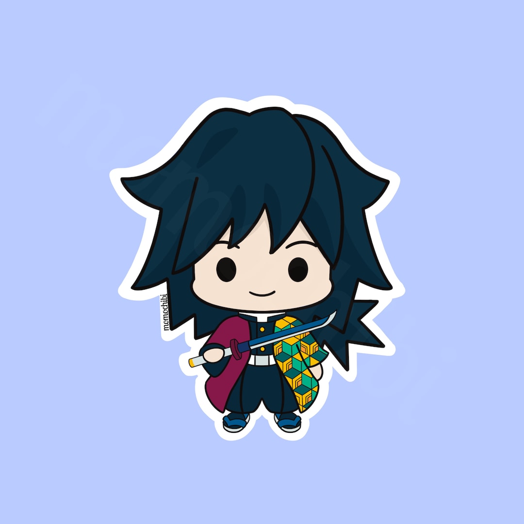 Chibi Water Swordsman Stickers Anime Stickers Kawaii Custom Fandom ...