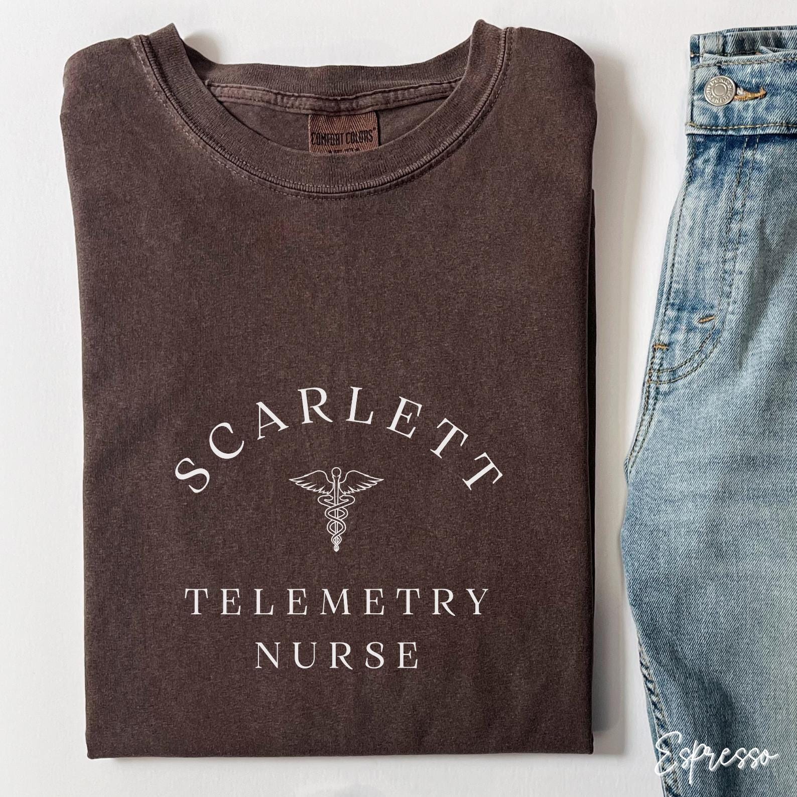 Custom Telemetry Nurse Shirt, Caduceus Telemetry Shirt, Custom Nurse ...