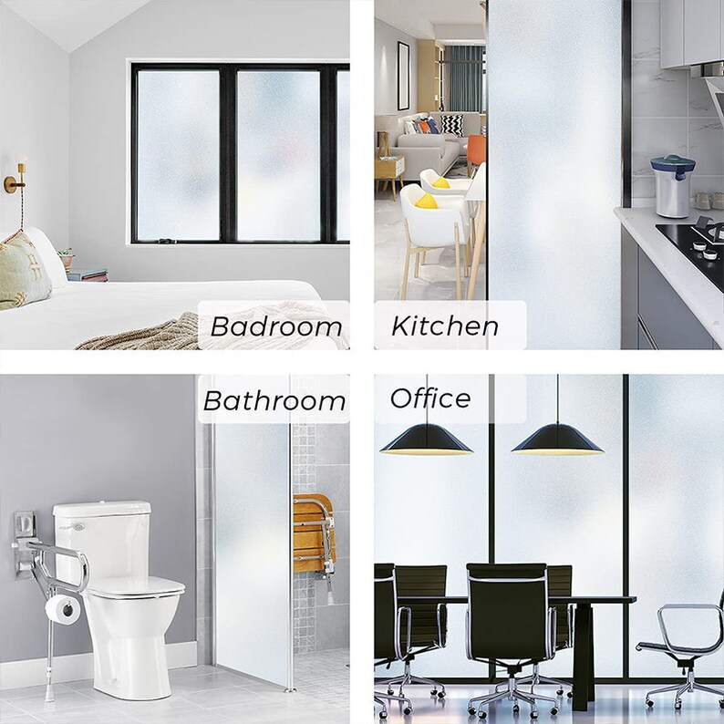 Frosted Glass Window Film, Sun Blocking Window, Tinting Film for Home ...