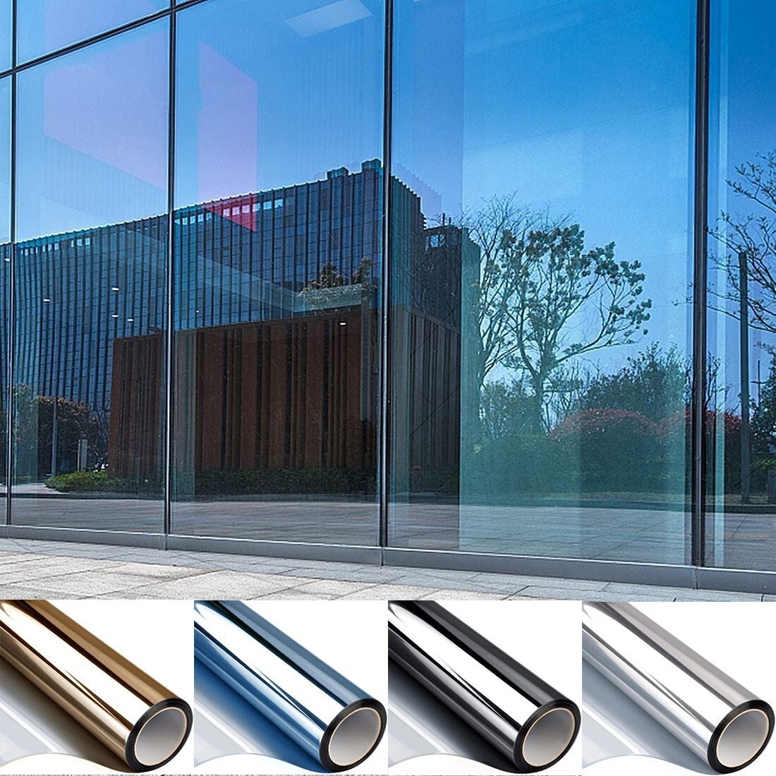 Mirror Window Film, Privacy Self-adhesive Film, Anti UV Heat Control ...