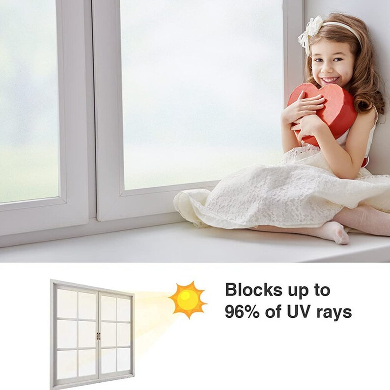 Frosted Glass Window Film, Sun Blocking Window, Tinting Film for Home ...