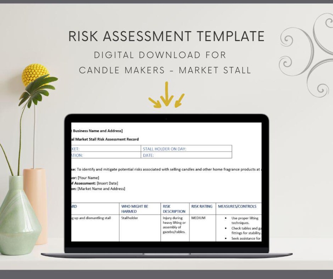 Market Stall Risk Assessment Template for Candle Makers - Etsy UK