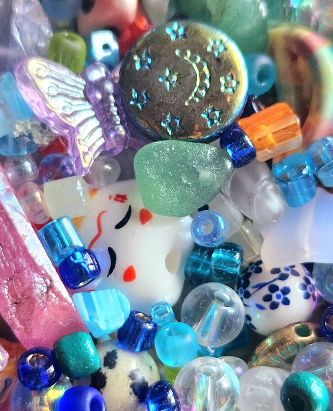 Bead Soup Lucky Scoops of Beads 5 Oz per Bag Fairycore Metal Charms for ...