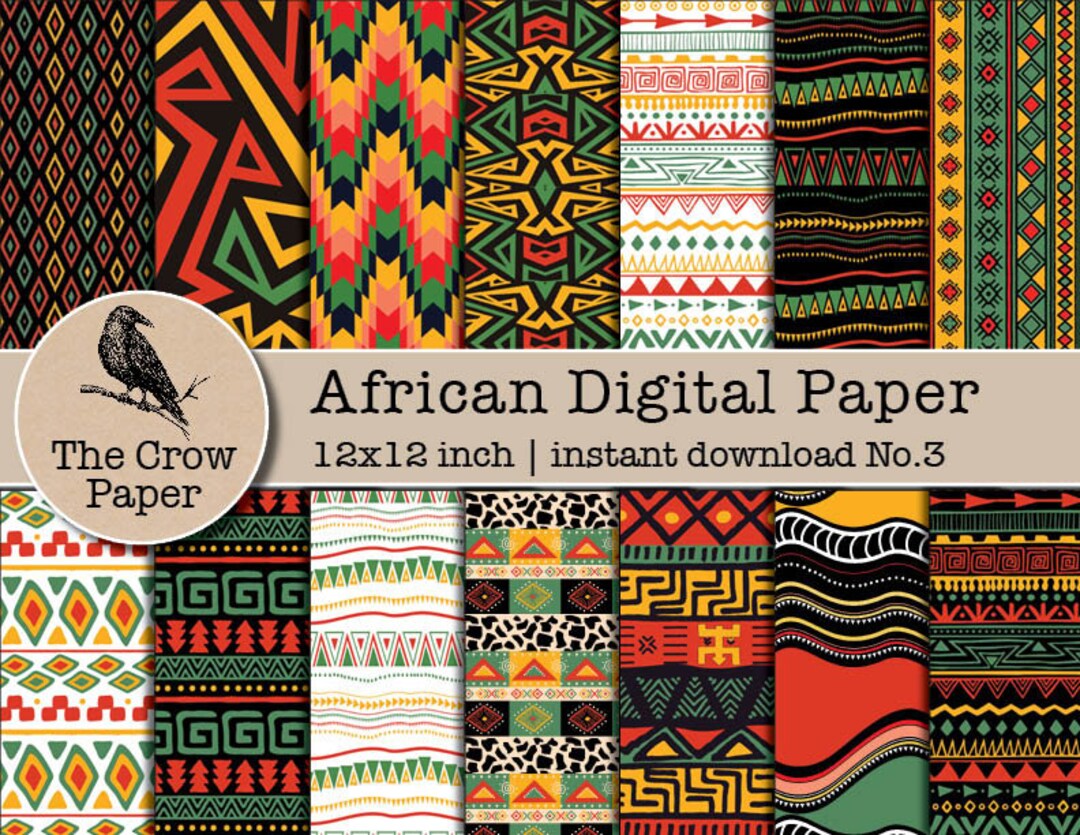 Kwanzaa African Digital Paper | Papers Scrapbook | Juneteenth ...