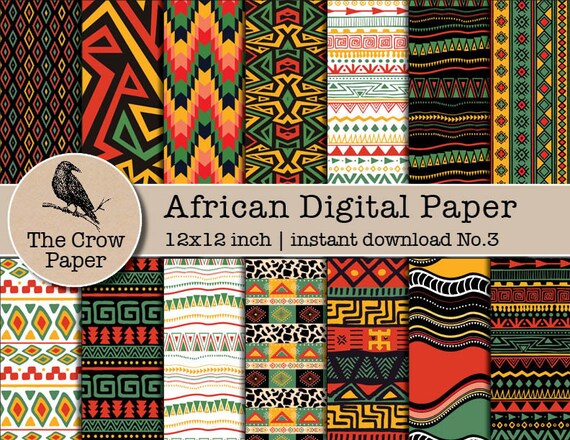 Kwanzaa African Digital Paper Papers Scrapbook Juneteenth - Etsy