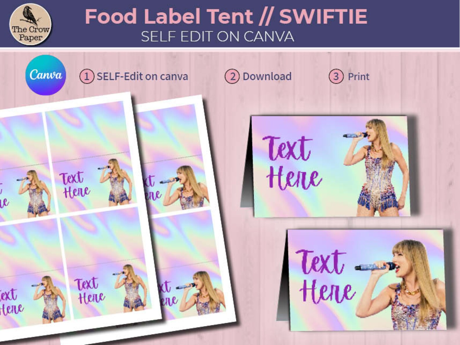 PRINTABLE Eras Food Label Tent Printable Food Card Swiftie Party Favors ...