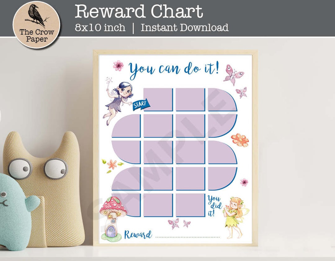 Fairy Reward Chart Printable | Fairy Behavior Chart | Fairy Sticker ...