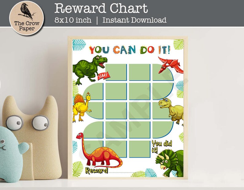 Dinosaur Reward Chart Printable Dinosaur Behavior Chart Dinosaur ...