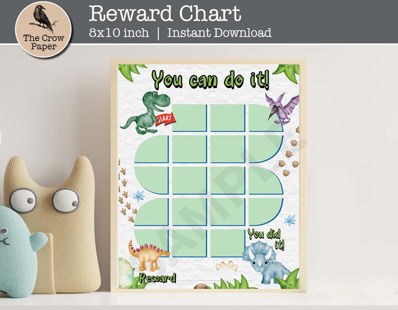 Dinosaur Reward Chart Printable Dinosaur Behavior Chart Dinosaur ...