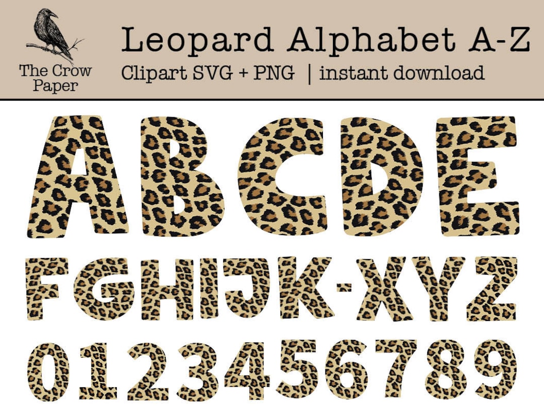 Leopard Font SVG PNG | Leopard Cheetah Print Font Letters Alphabet Svg ...