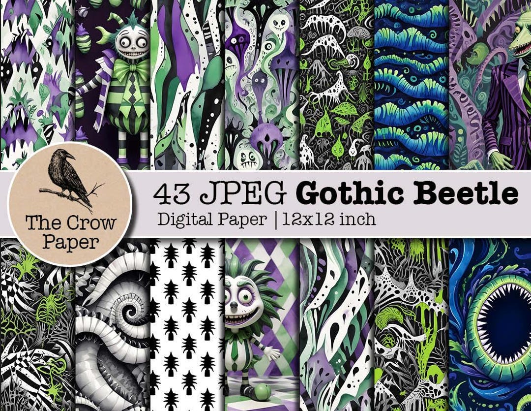43 Digital Paper | Beetle Digital Paper | Halloween Afterlife Aesthetic ...
