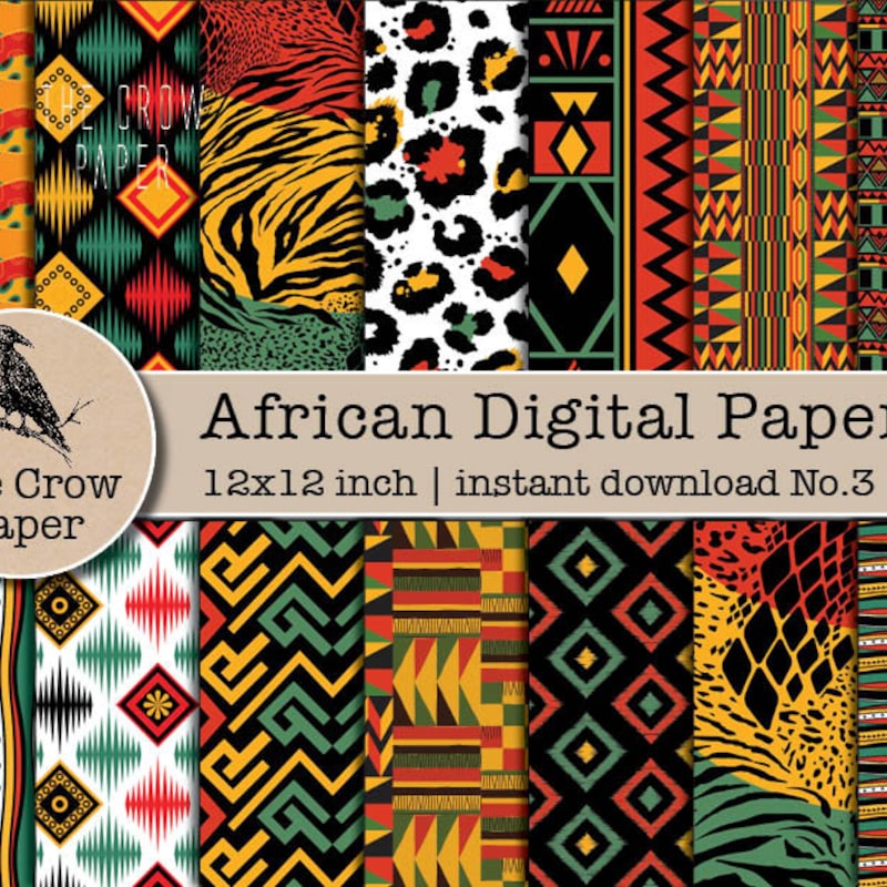Africa Digital Paper - Etsy