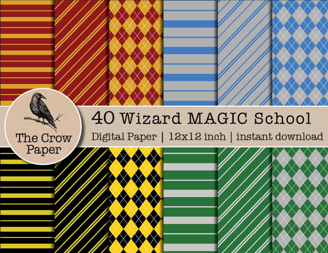 40 WIZARDING WORLD Digital Paper | Magic School | Wizard School ...