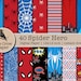 40 Spider Hero Digital Paper | Scrapbook Comic Paper | Spider Hero ...