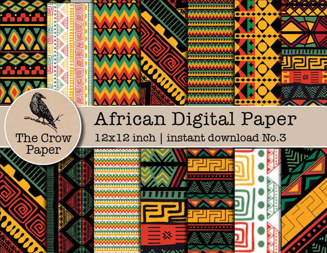 Kwanzaa African Digital Paper | Papers Scrapbook | Juneteenth ...