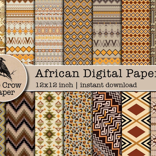 Kwanzaa African Digital Paper Papers Scrapbook Juneteenth - Etsy