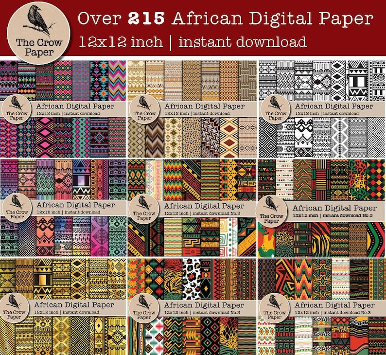 Huge Package Kwanzaa African Digital Paper Papers Scrapbook Juneteenth ...