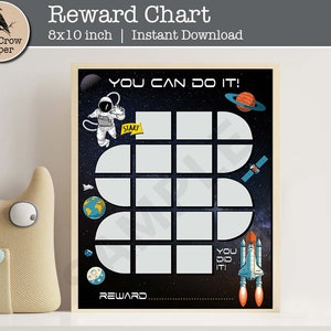 Bundle Reward Chart Printable | Fairy Space Mermaid Dinosaur Behavior ...