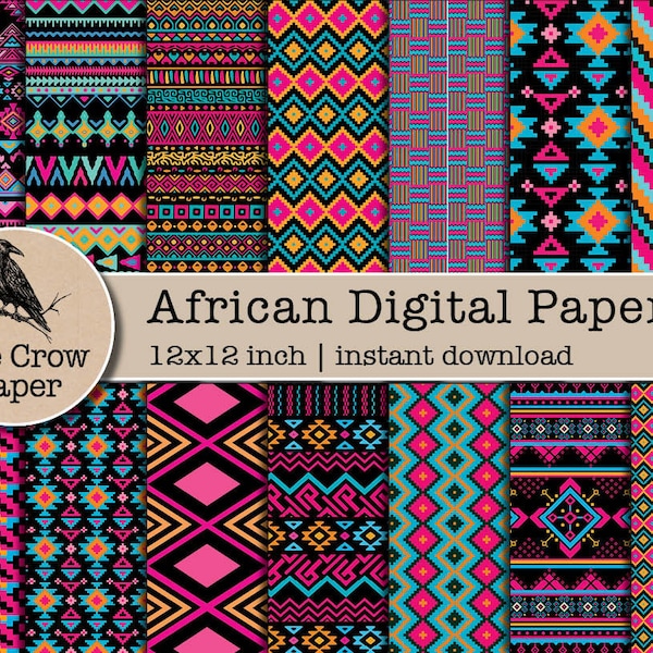 Africa Digital Paper - Etsy