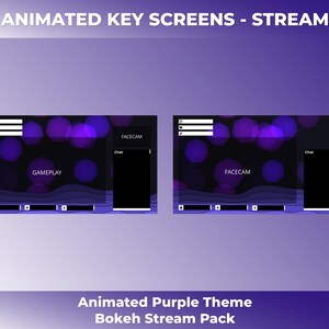 Animated Purple Theme Bokeh Stream Pack Twitch & Youtube Overlays ...