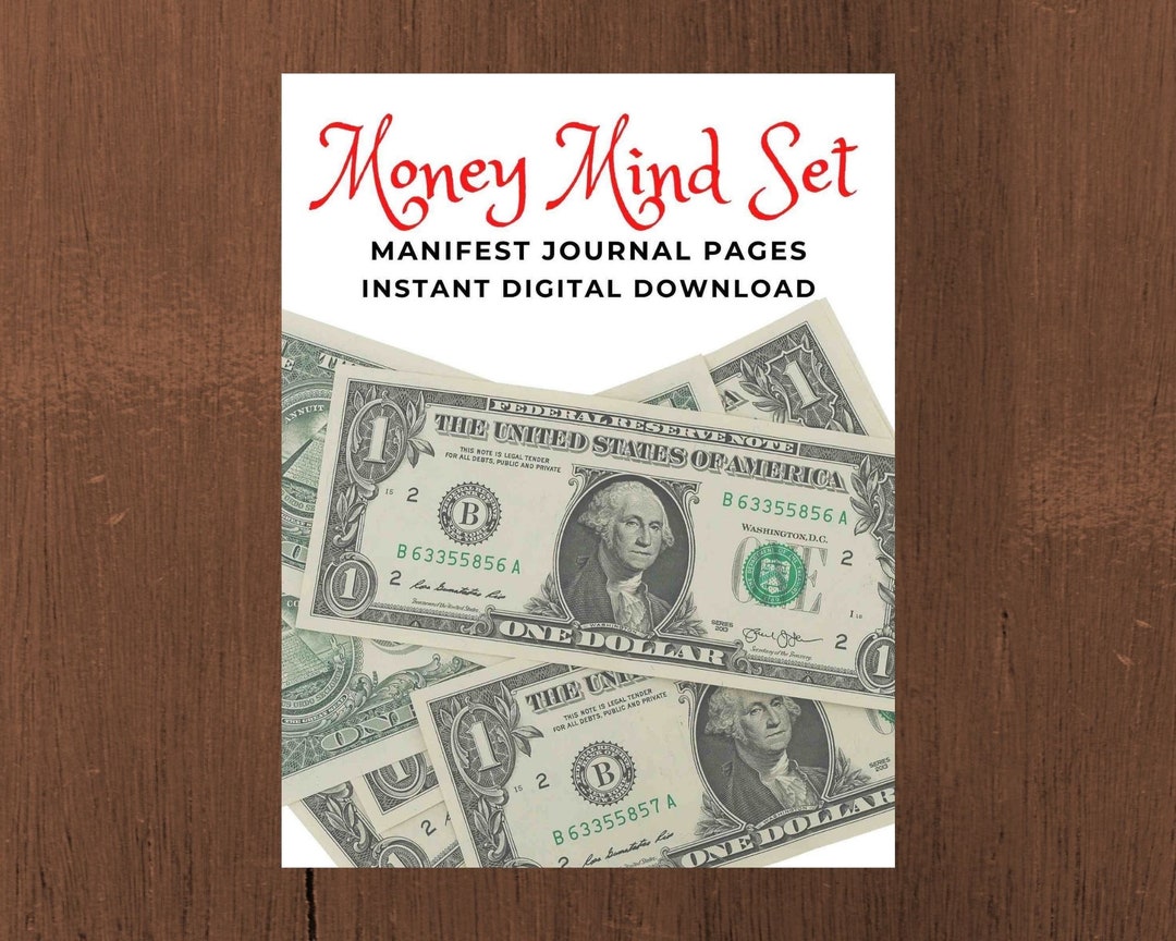 Money Mind Set Manifestation Journal Pages, Intention Work, Abundance ...