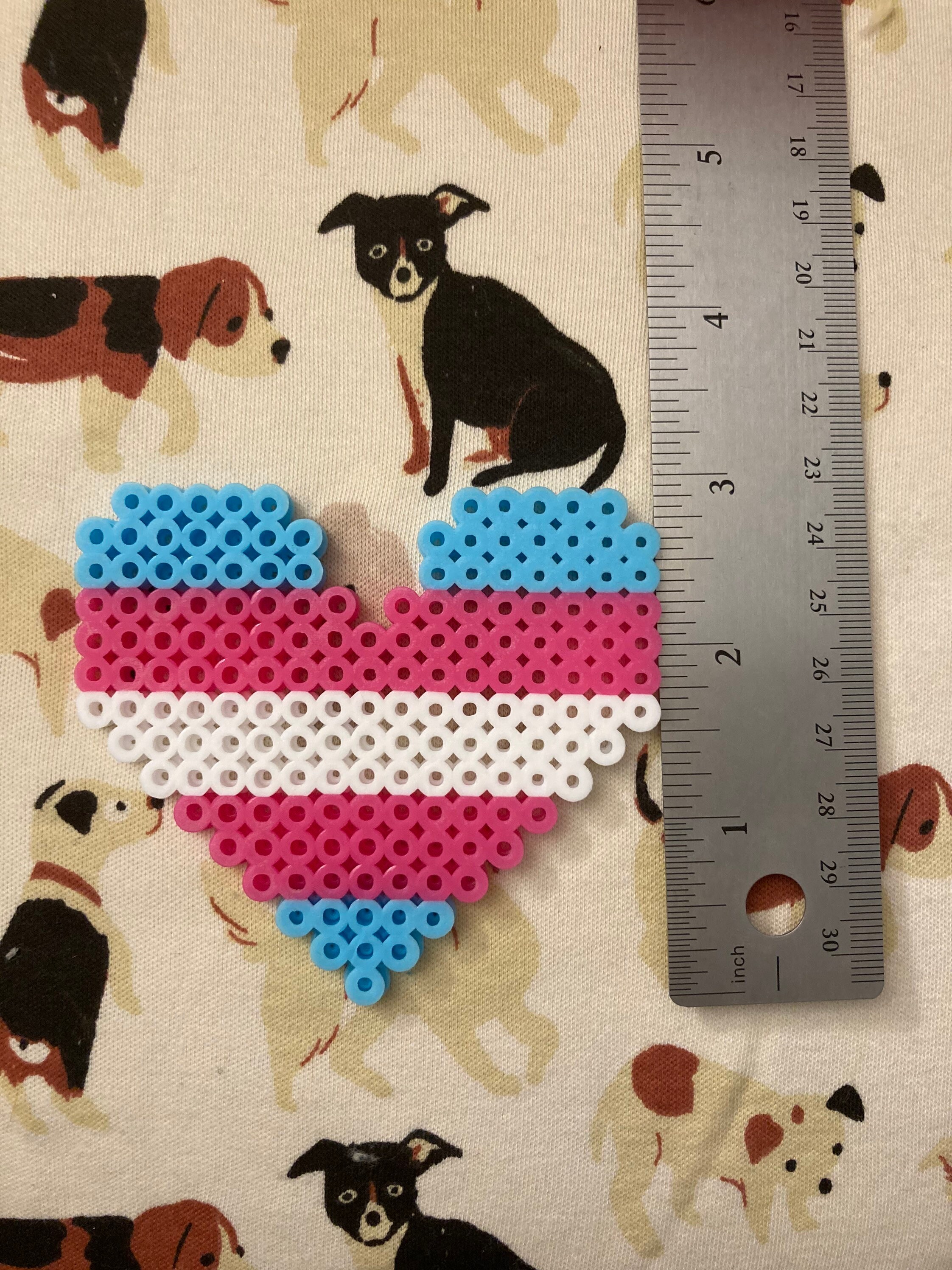 Perler Trans Heart. - Etsy