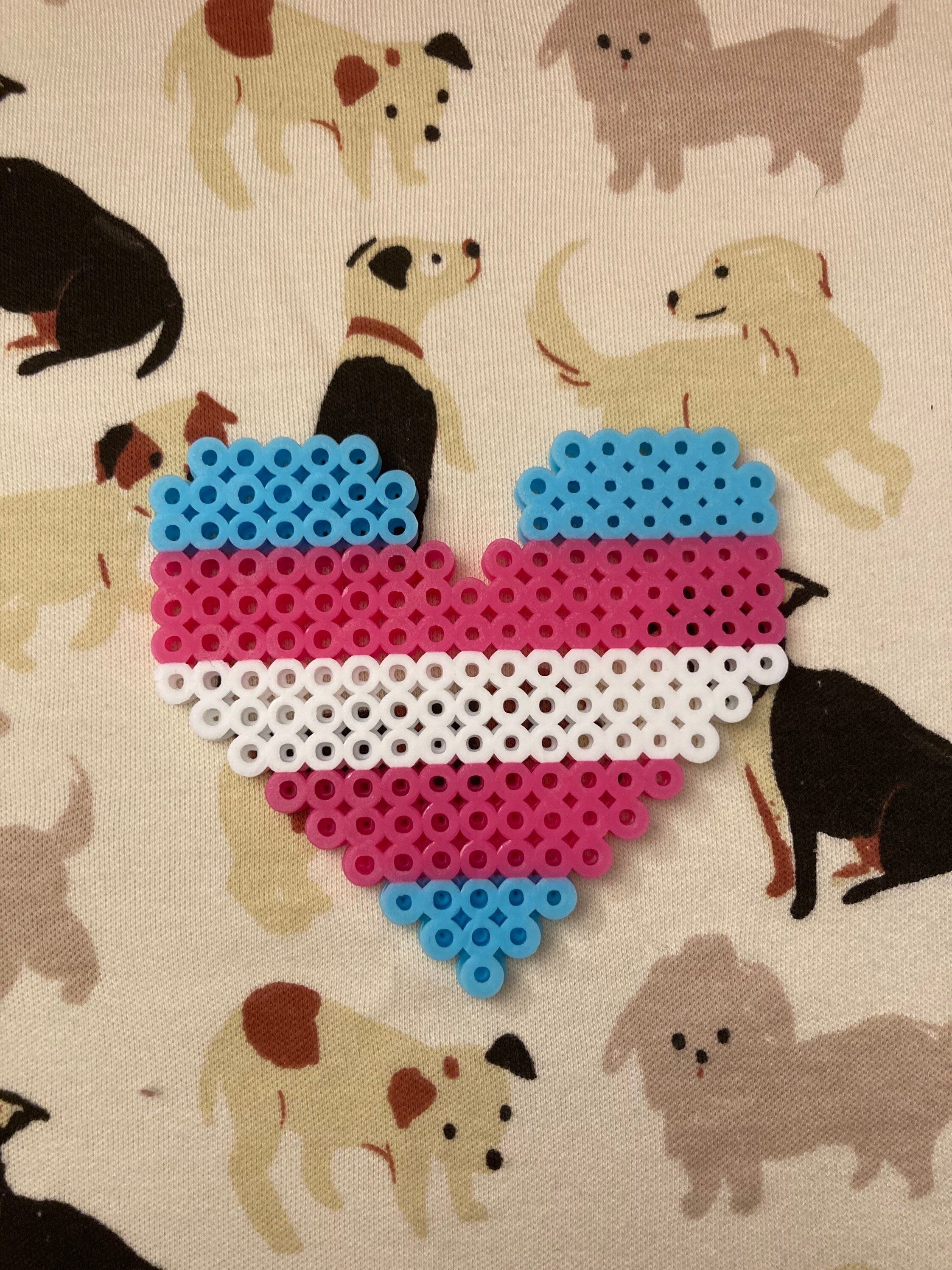 Perler Trans Heart. - Etsy